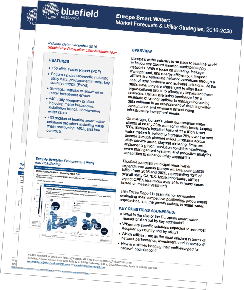 Europe Smart Water: Market Forecasts and Utility Strategies (New Report)